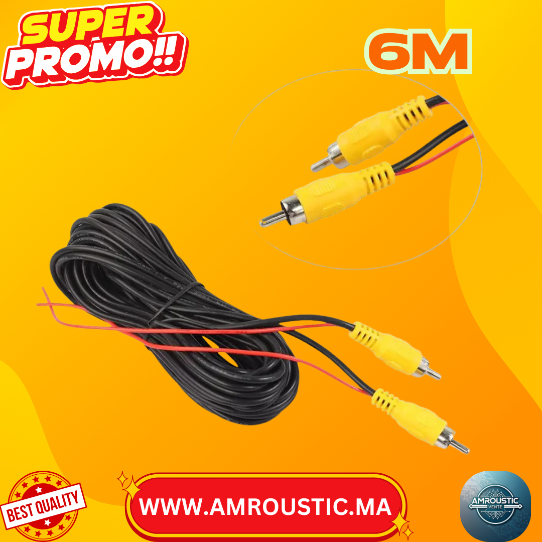 Câble vidéo RCA 6M – amroustic